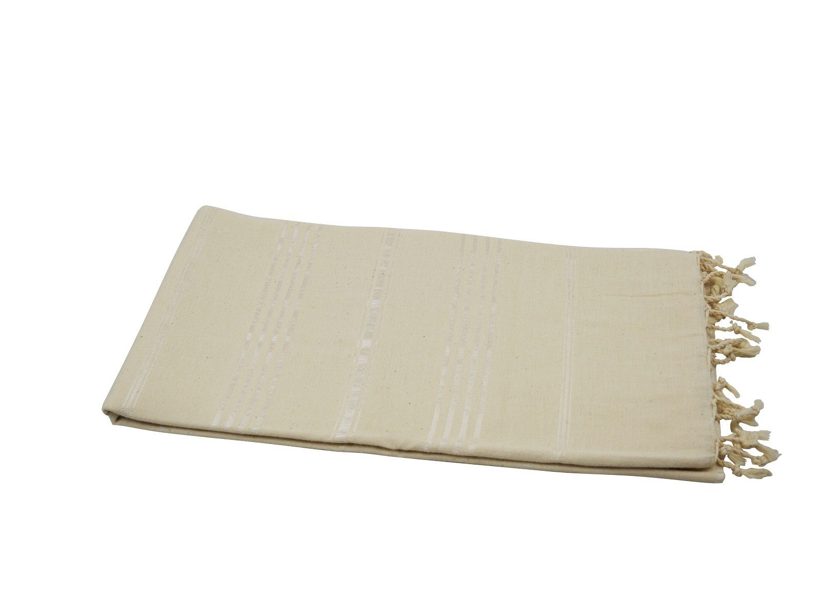 my Hamam Hamamtuch Wellnesstuch "Sultan" für Sauna, Spa & Hamam, beige, Baumwolle, Polyester (1 ...