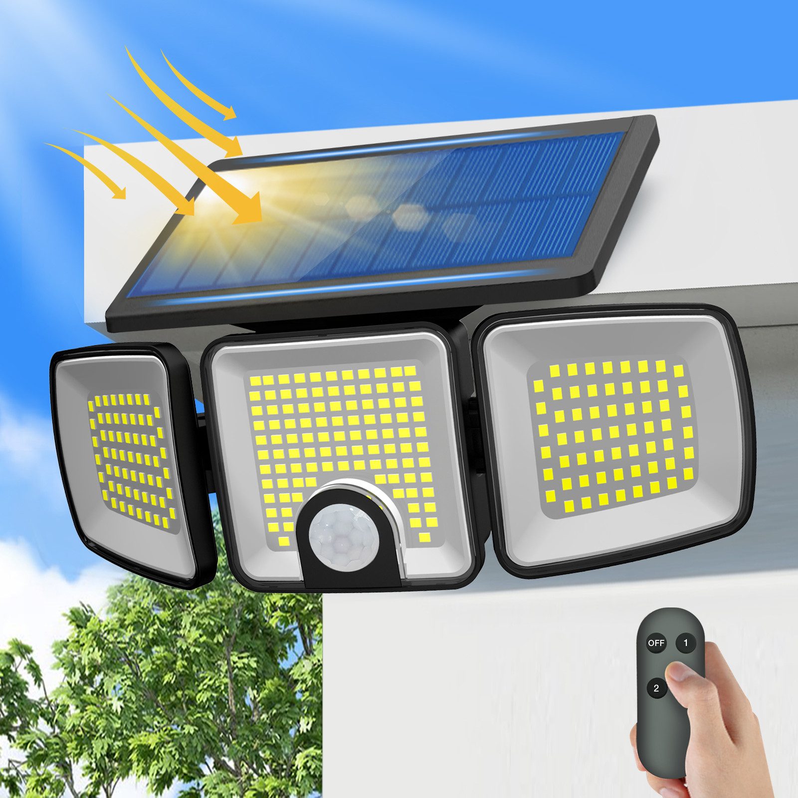 Sunicol Led Solarleuchte Solarlampen Für Außen Mit Bewegungsmelder 223