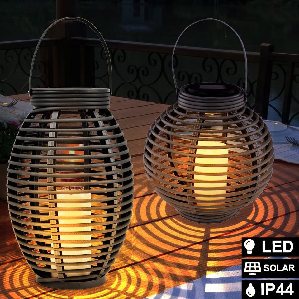 Etc Shop Led Gartenstrahler 2er Set Led Solar Hänge Lampen Ratten