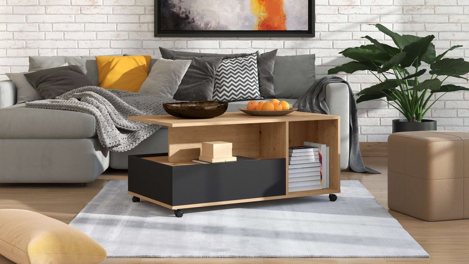Home Affaire Couchtisch Rivoli Kaffeetisch Mit Ablageboden Und