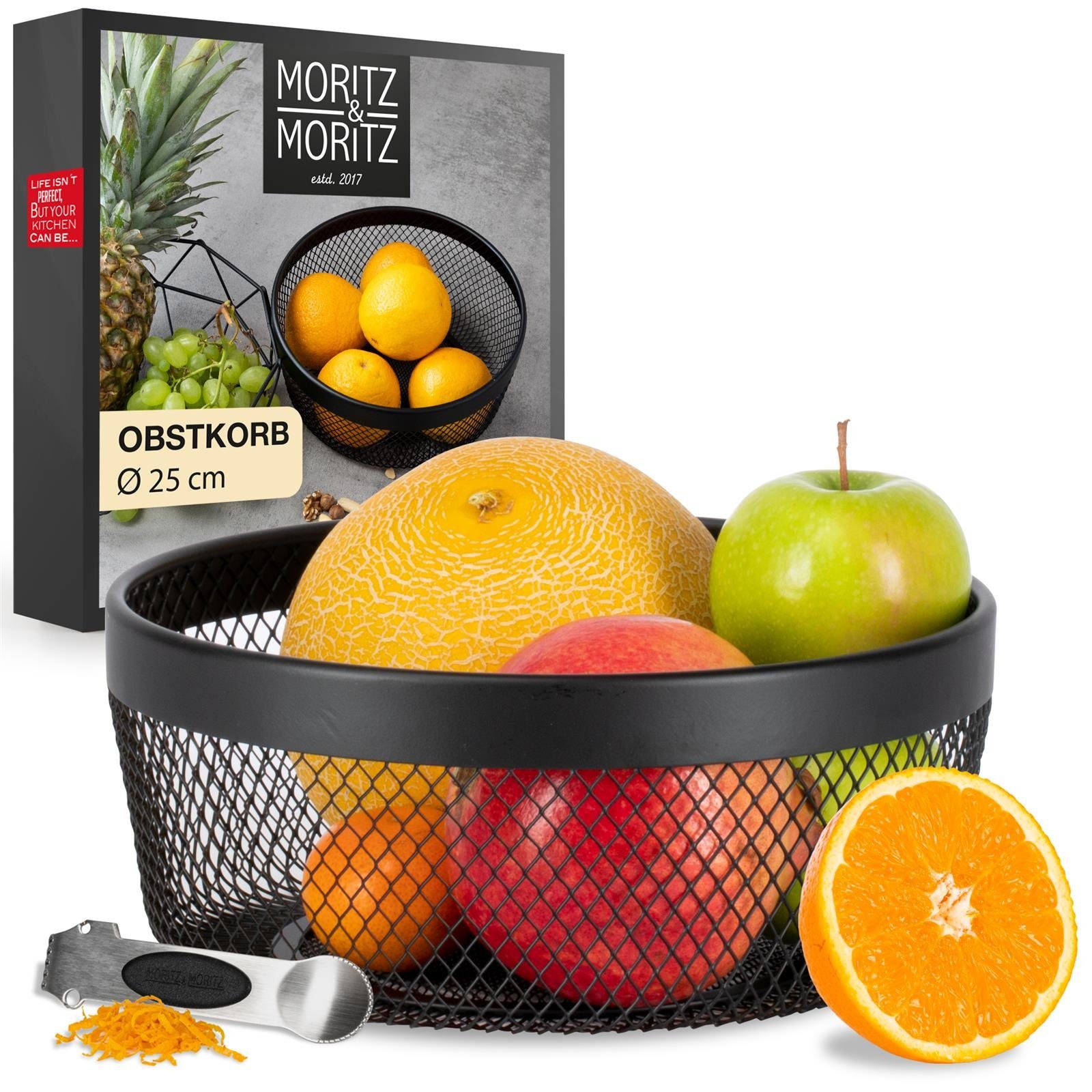 Moritz And Moritz Obstschale Obstkorb Schwarz Metall 25cm Korb Für