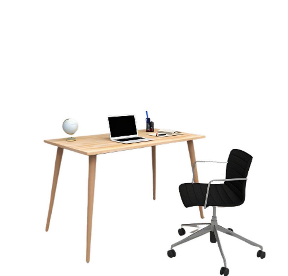 Jvmoebel Computertisch Beiger Holztisch Designer Loft Tisch Stilvolle