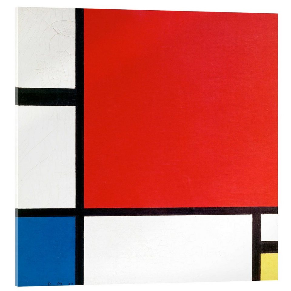 Posterlounge Acrylglasbild Piet Mondrian Komposition Mit Rot Gelb Und
