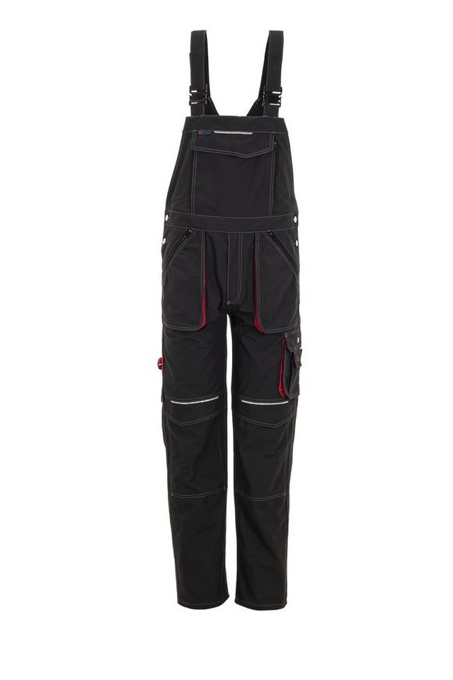 Planam Arbeitslatzhose Latzhose Basalt Anthrazitrot Größe 98 1 Tlg