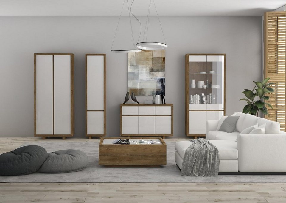 Jvmoebel Wohnzimmer Set Wohnzimmer Set Vitrine Kommode Wohnwände