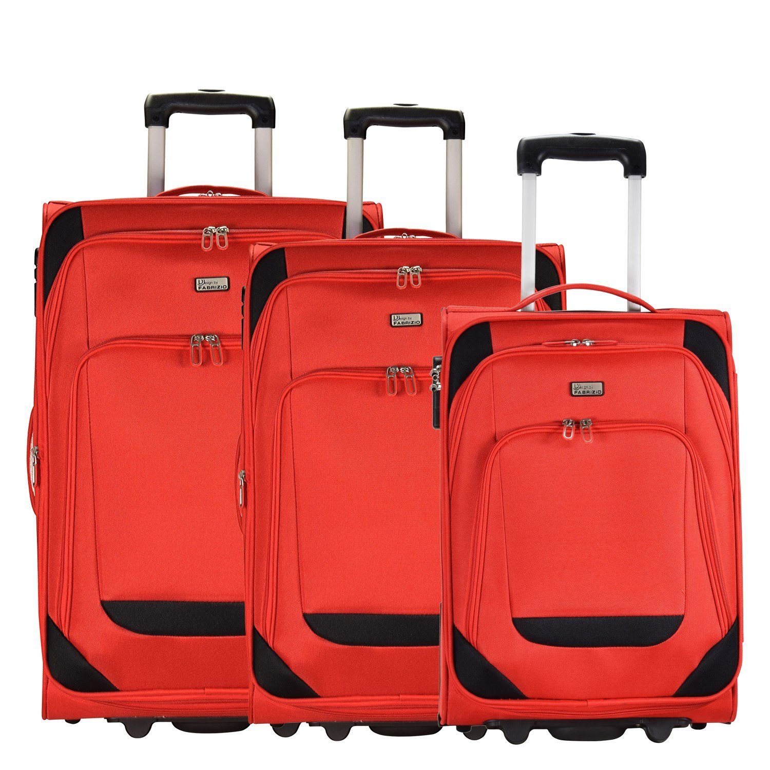 Fabrizio® Trolleyset Airport 2 Rollen 3 Teilig 3 Tlg Polyester