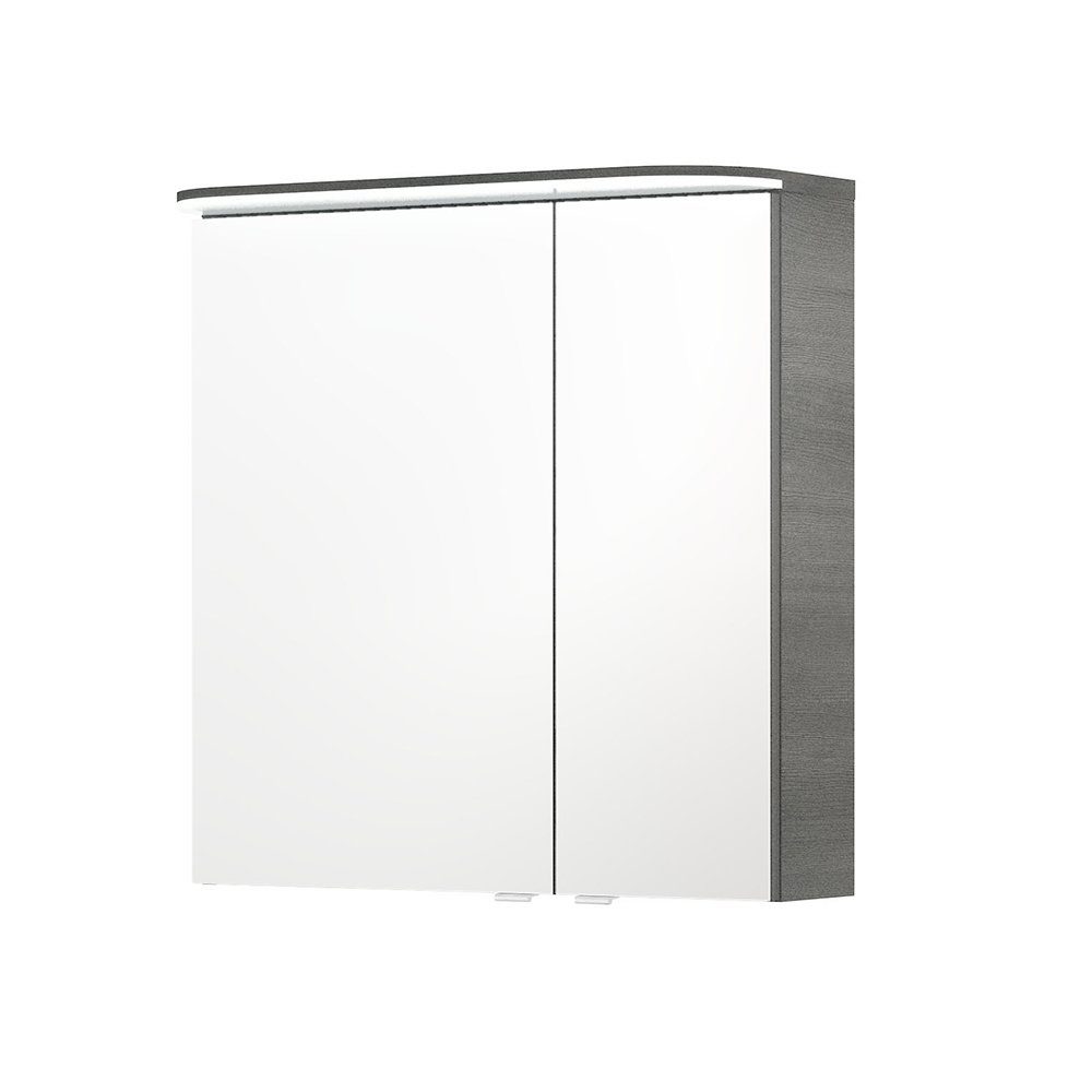 Lomadox Spiegelschrank Budva 66 Graphit Struktur Quer Nb Inkl Led