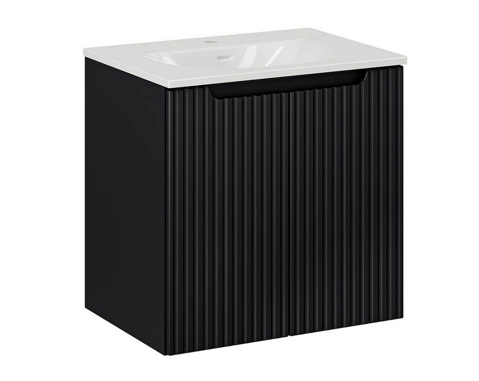 Einfachgutemoebel Waschtisch Set Bad Waschplatz Iluna Black 60cm Mit