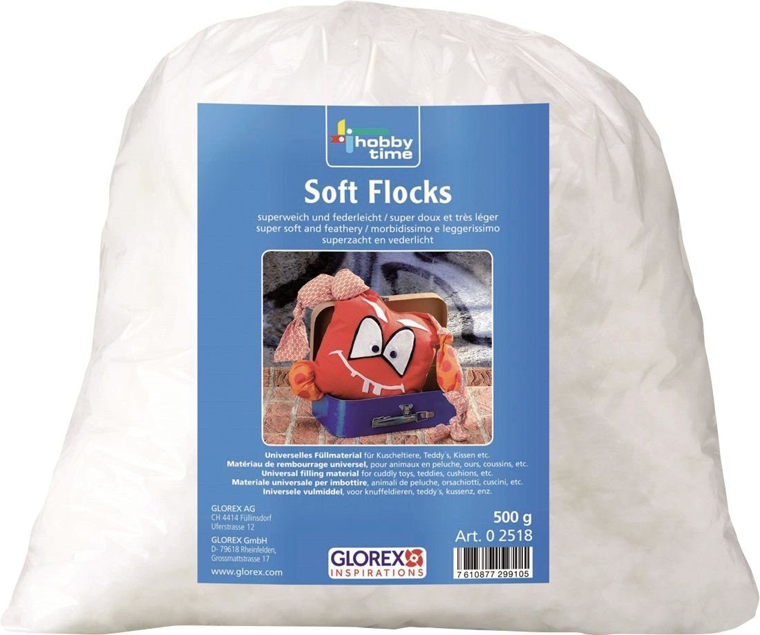 Glorex Bastelnaturmaterial Glorex Soft Flocks Weiß 500 G