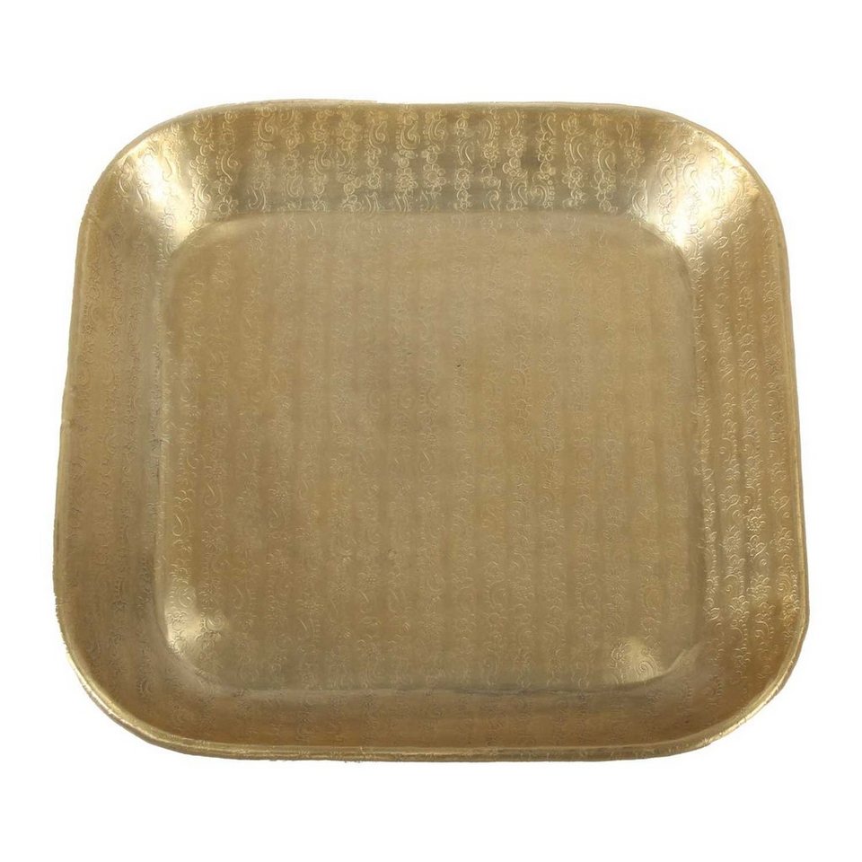 Casa Moro Tablett Prisma 35x35 Cm Mit Hammerschlag Optik Teetablett