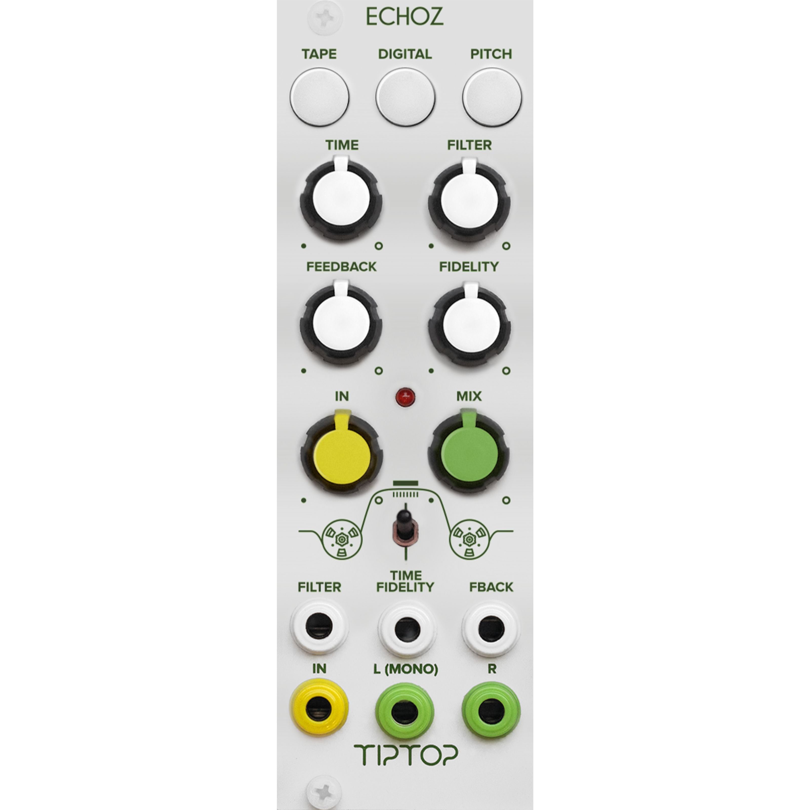 Tiptop Audio Synthesizer Echoz White Modular Synthesizer Effekt Module Echoz White Effekt