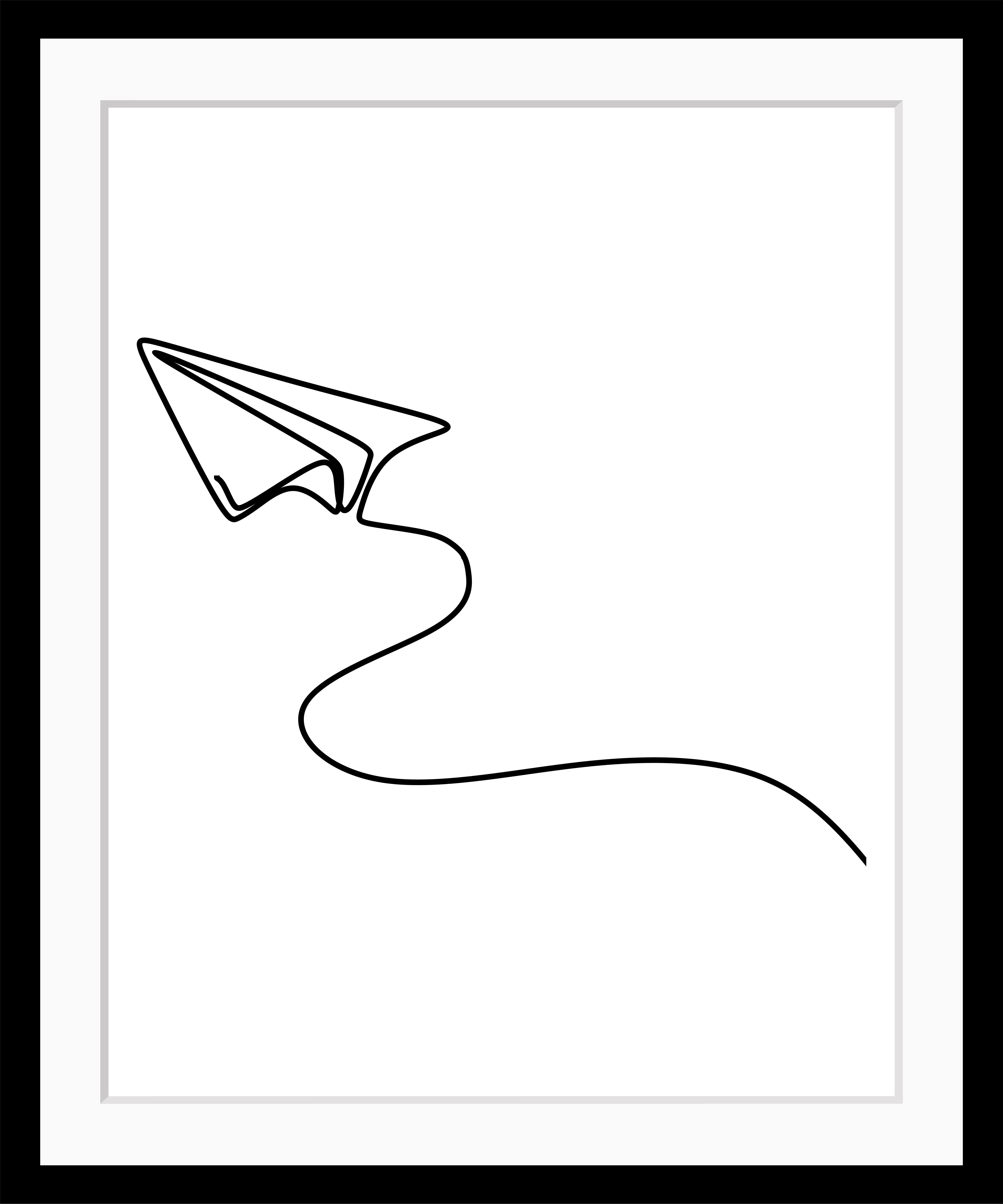 queence Bild Paper Airplane, Flugzeuge, gerahmt, Papierflieger