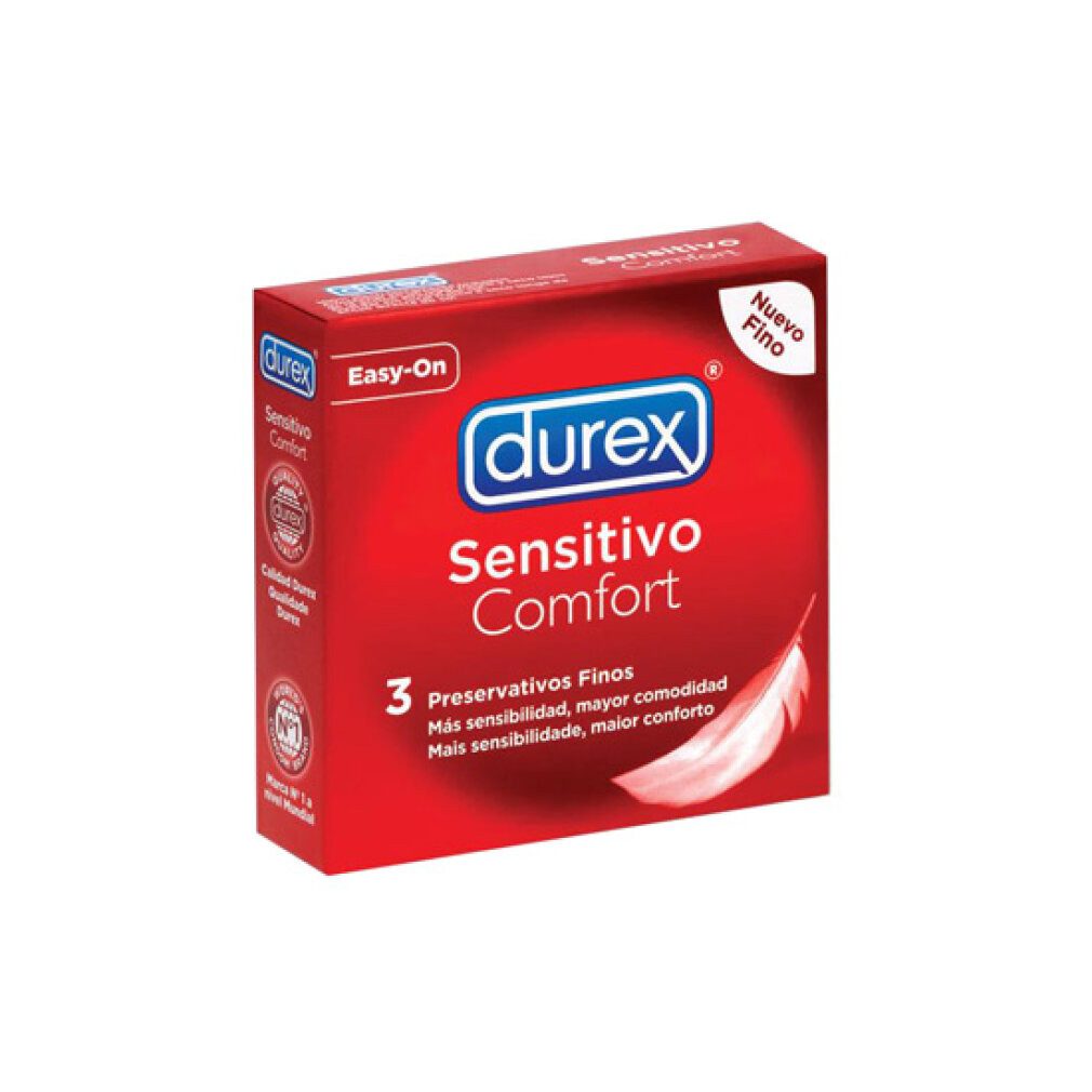 durex Kondome SOFT AND SENSITIVE 3 UNITS, besonders Einfühlsam