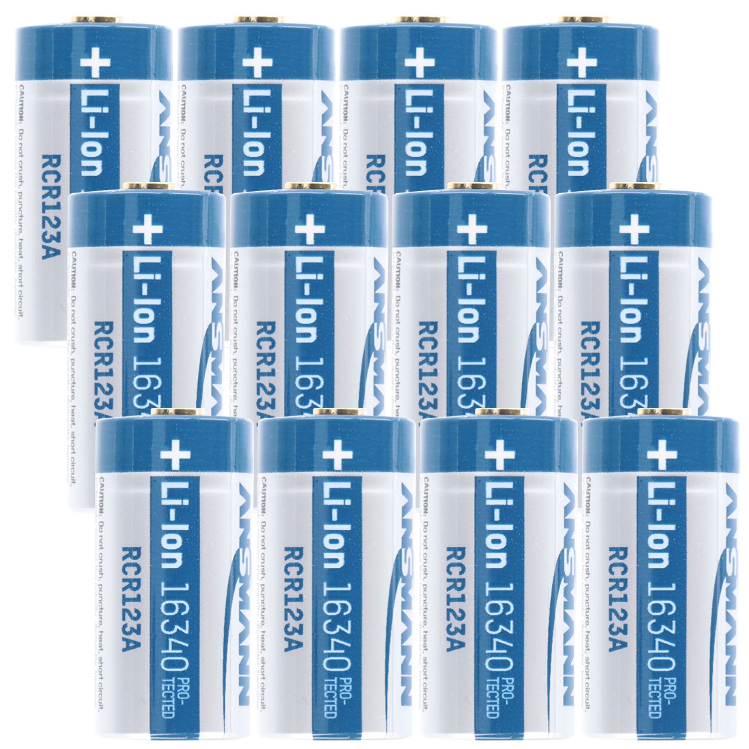 AccuCell 12x CR123 A Li-ion Akku mit 3,7 Volt, 850mAh Kapazität inkl. AkkuBox Akku 820 mAh (3,7 V)