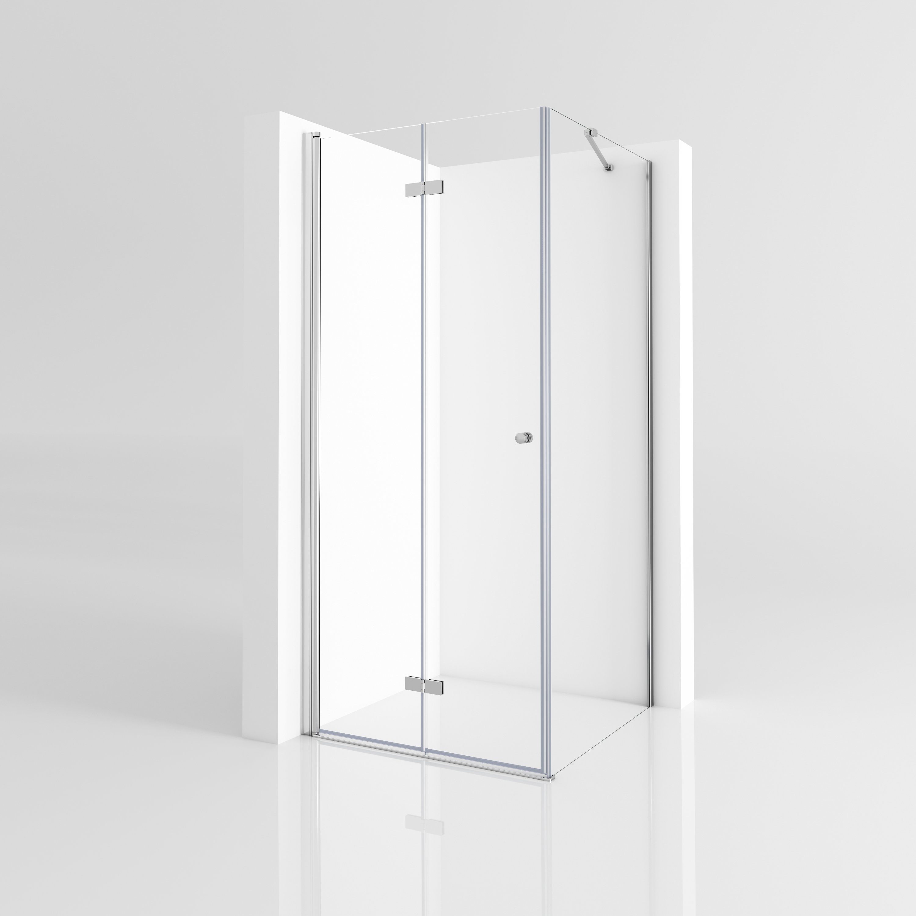 Goezes Eckdusche Duschkabine 75x90 90x90 80x90 H185cm Falttür Mit