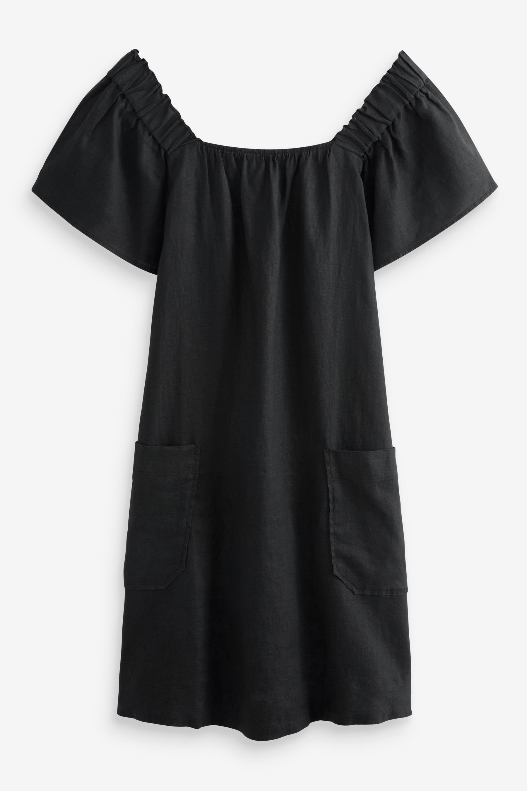 Next Minikleid Minikleid Aus Leinen Mit Flatterärmeln 1 Tlg