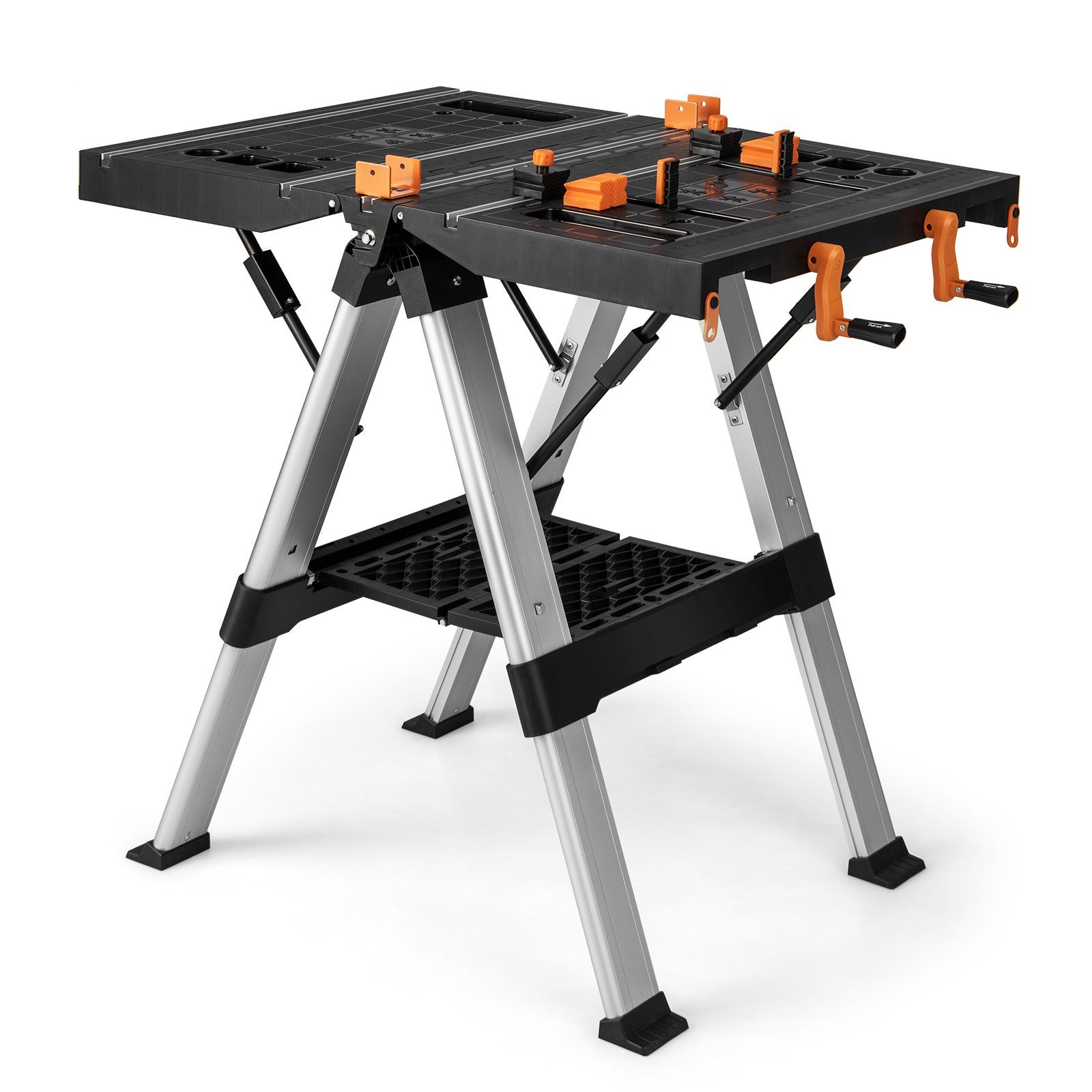 COSTWAY Arbeitstisch, 2in1 Sägebock bis 454kg, höhenverstellbar, klappbar, Multifunktionstisch