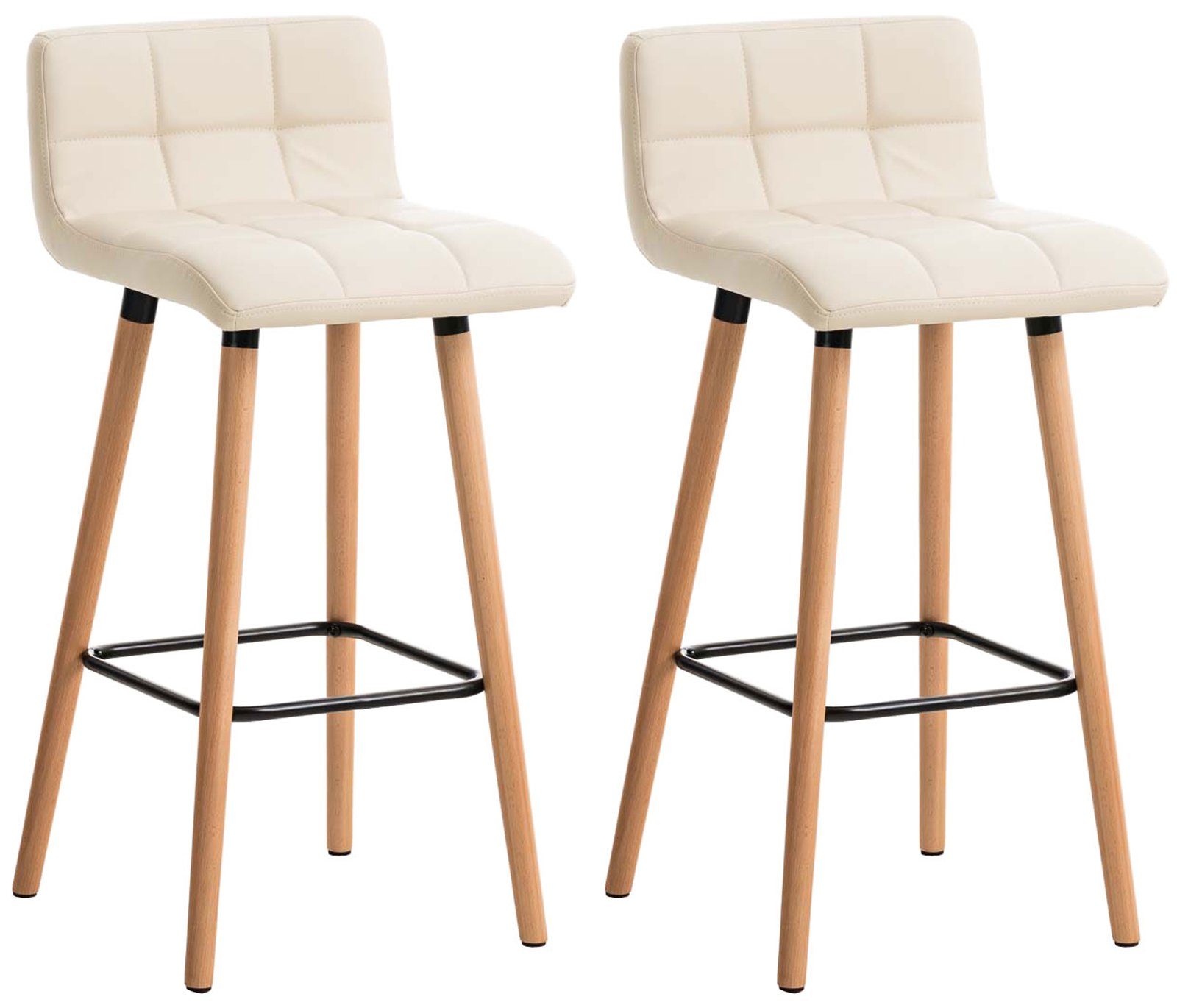 CLP Barhocker 2er Set Barhocker Lincoln Kunstleder