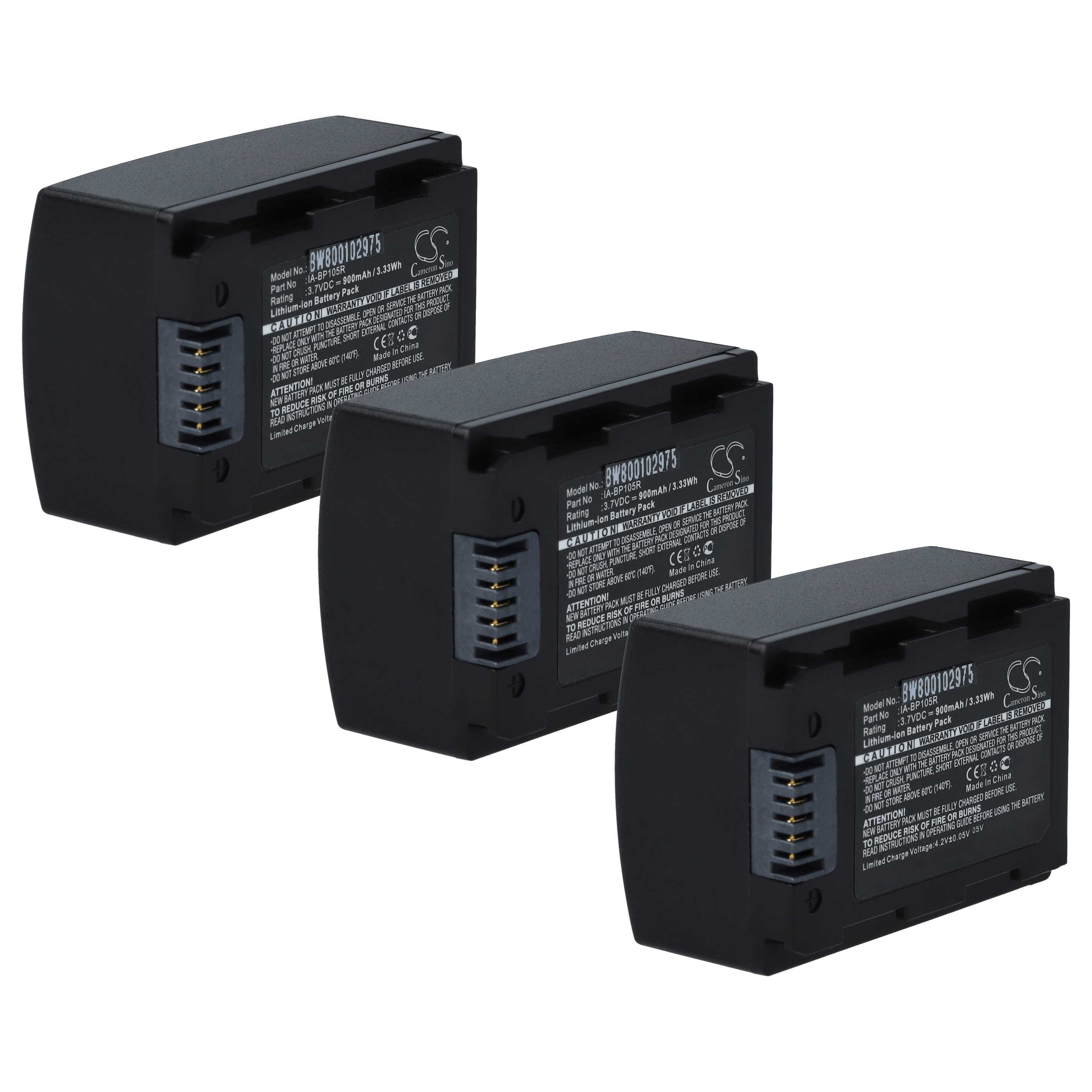 vhbw passend für Samsung HMX-H300BP, HMX-H300BN, HMX-F50BN, HMX-F90, Kamera-Akku Akku Li-Ion ...