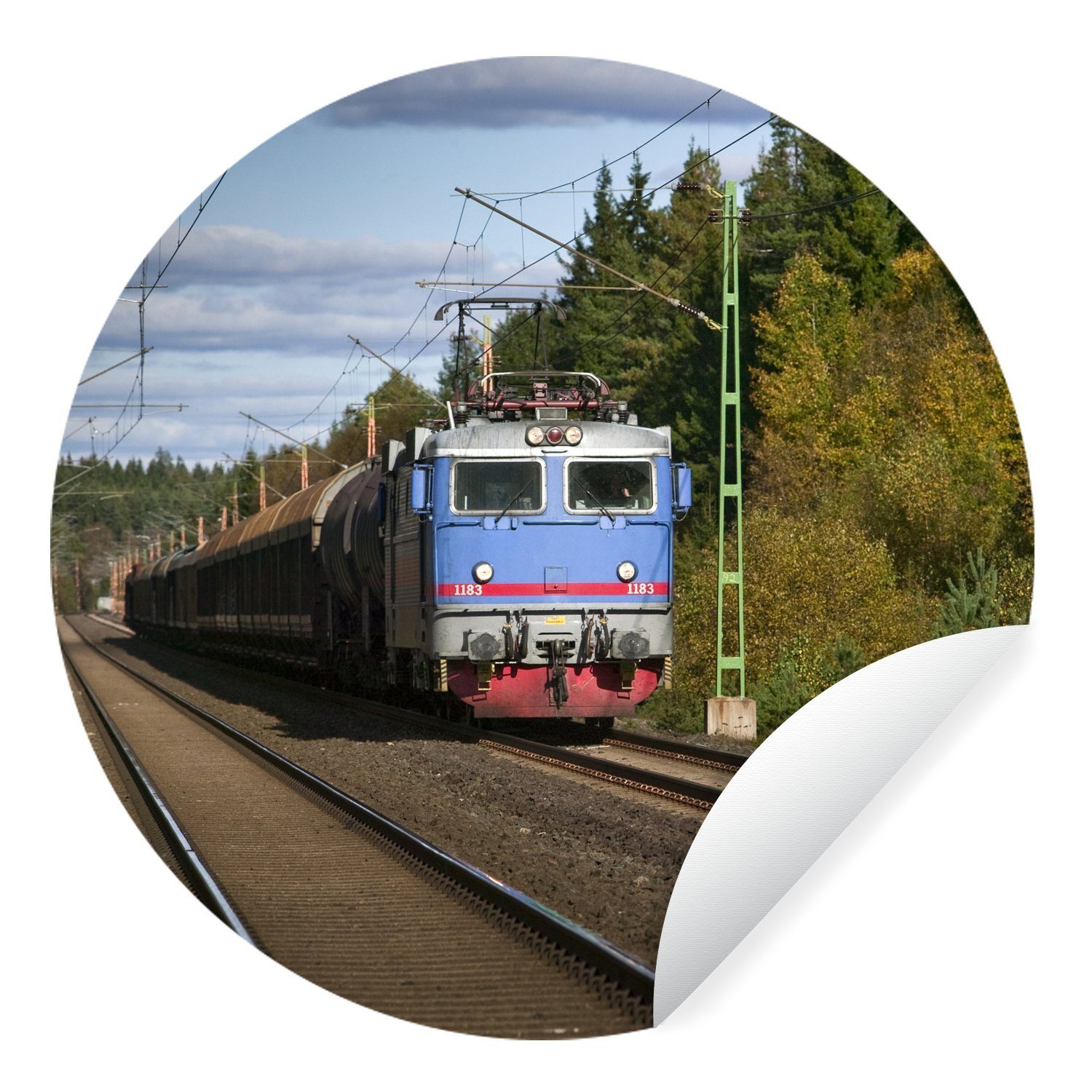 Muchowow Wandsticker Ein Zug Auf Einer Eisenbahnstrecke 1 St