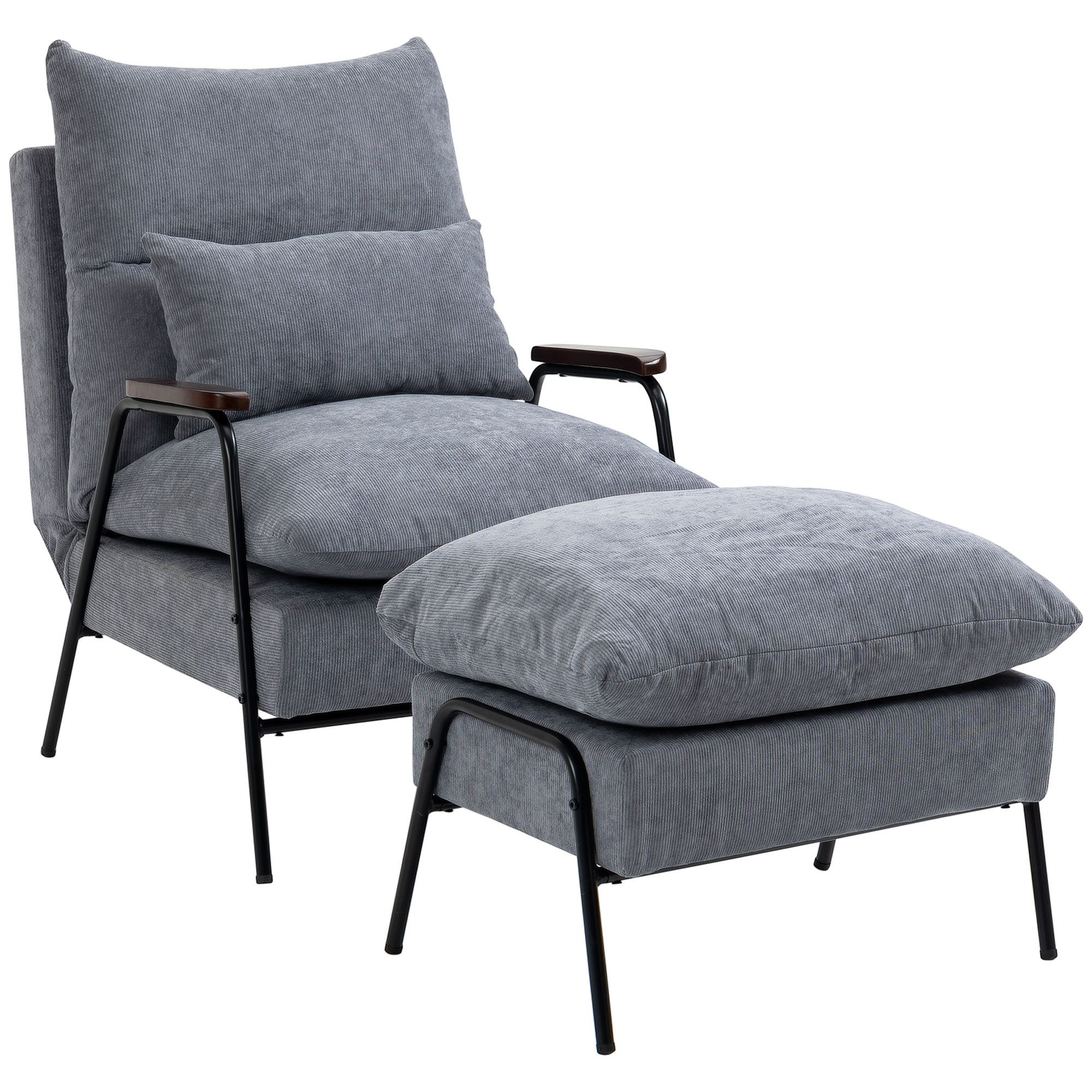 Homcom Relaxsessel Sessel Mit Hocker Mit Liegefunktion Mit