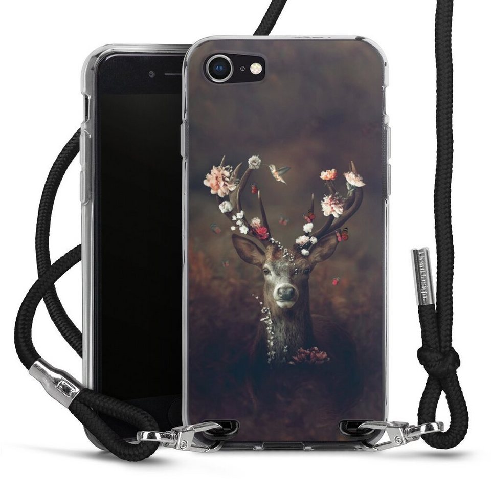 Deindesign Handyhülle Rehe Rentier Blumen Fauna Flora Deer Apple