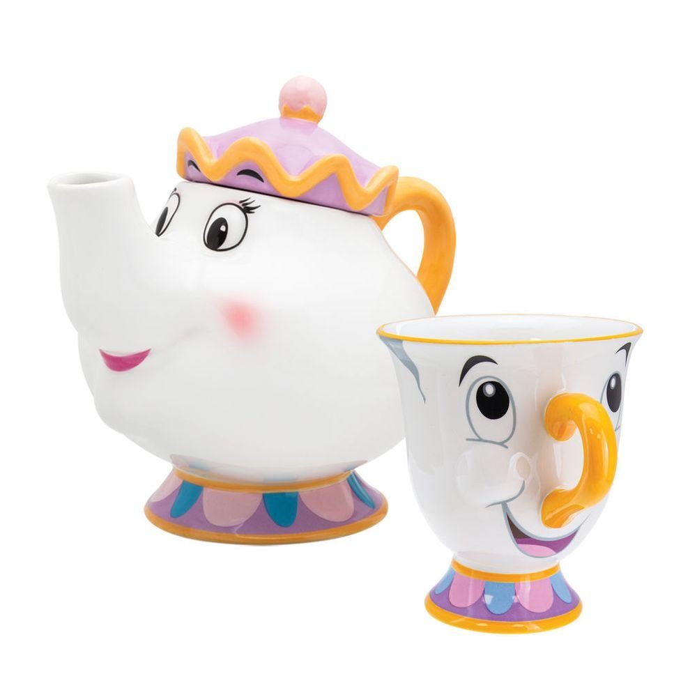 Die Schöne und das Biest Tasse, Teekanne von Disney mit Mrs. Potts aus ...