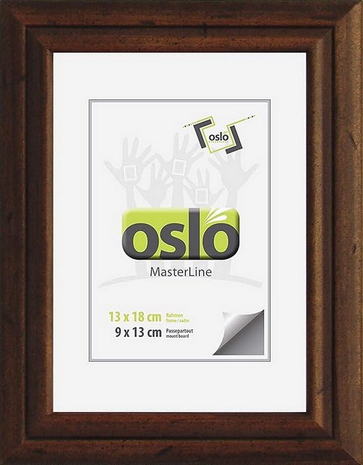 Oslo MasterLine Portraitrahmen Bilderrahmen Holz dunkel braun vintage antik-optik Fotorahmen FSC ...