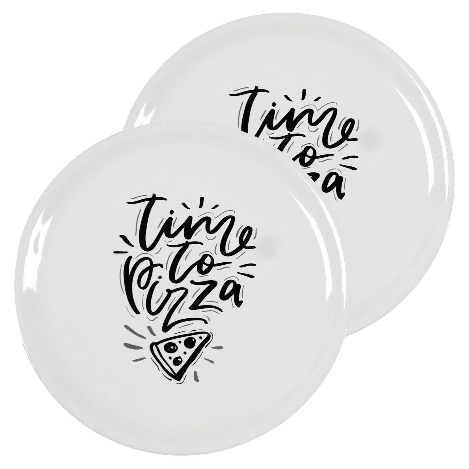 Neuetischkultur Speiseteller Pizzateller 30cm 2er Set Time To Pizza