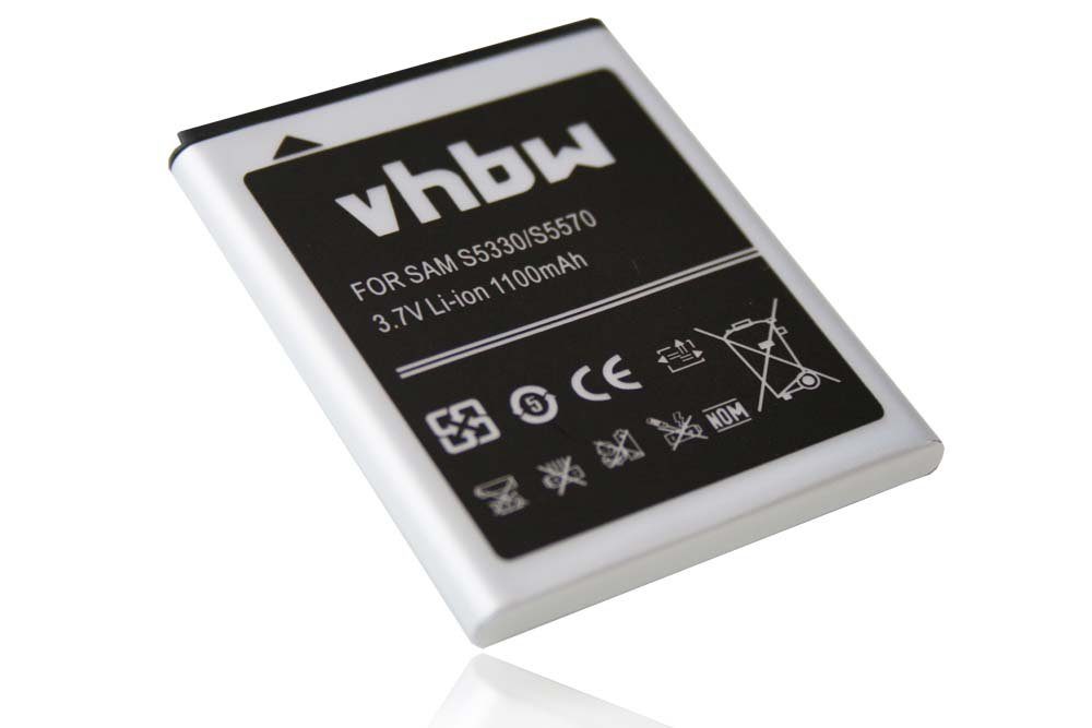 vhbw Akku passend für Samsung Wave S5330 533 Mobilfunk (1100 mAh, 3,7 V, Smartphone-Akku Akku Li ...