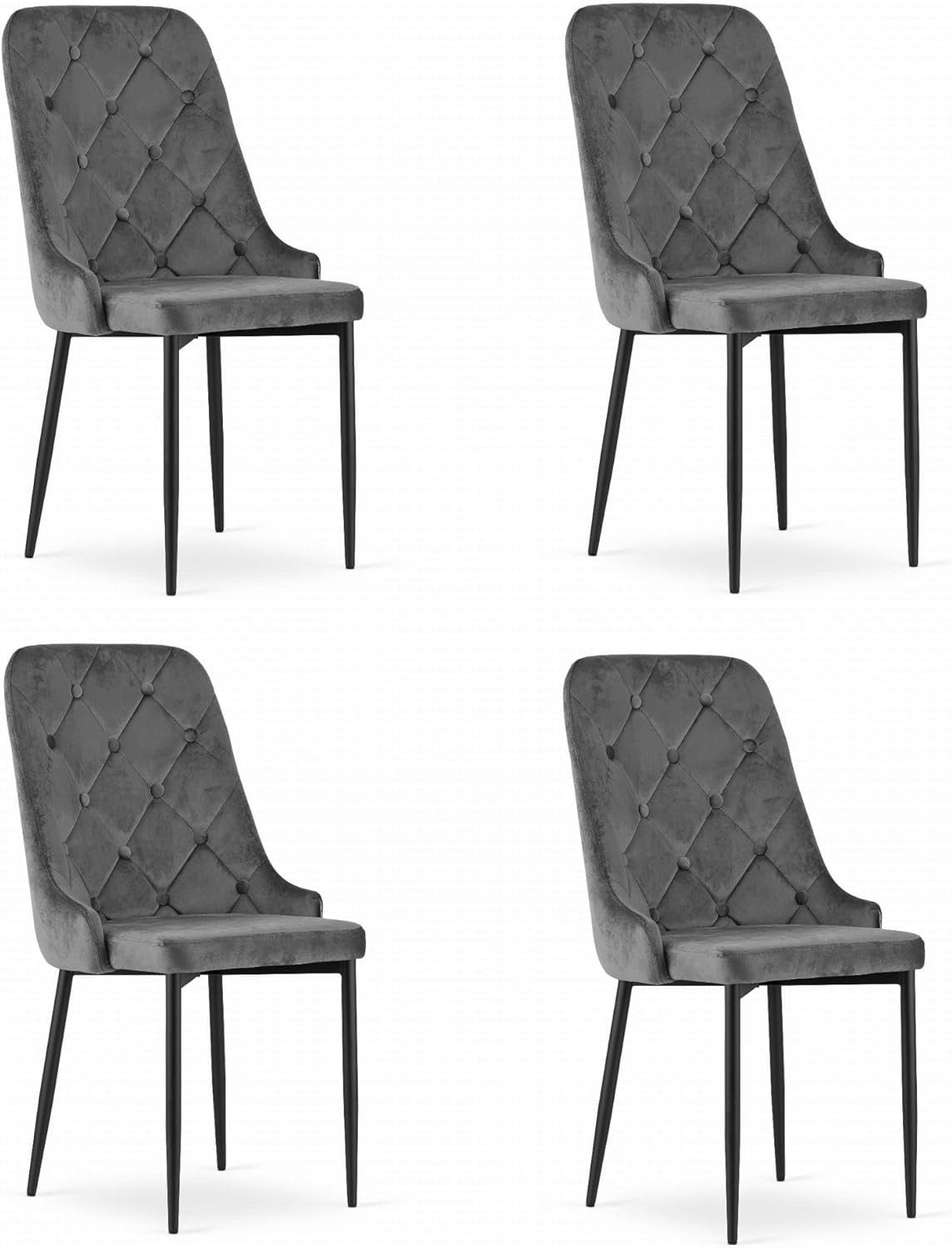 Best For Home Esszimmerstuhl Capri Samtstuhl Mit Metallbeinen Elegant