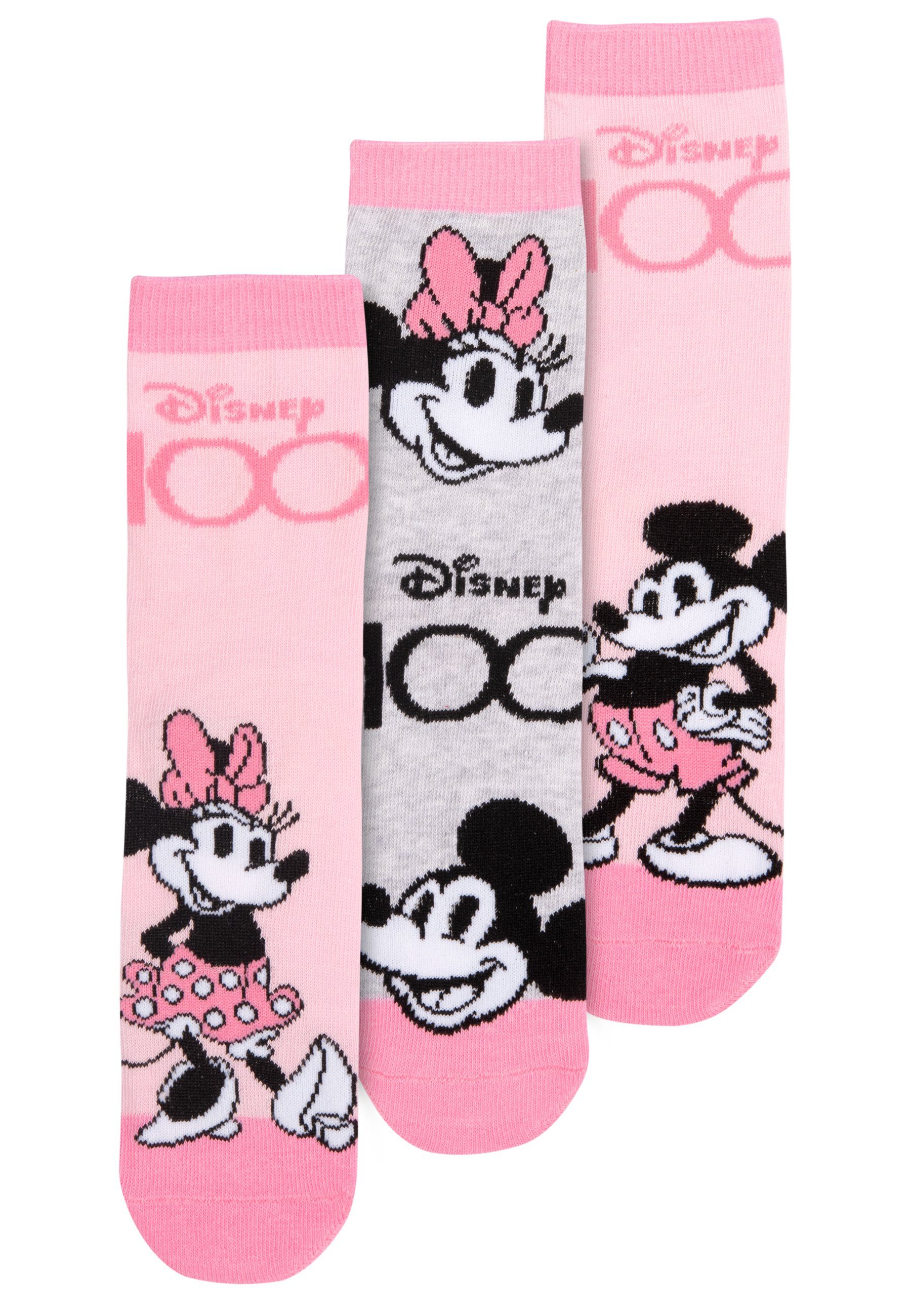 United Labels® Socken Disney 100 Kickey And Minnie Mouse Versch