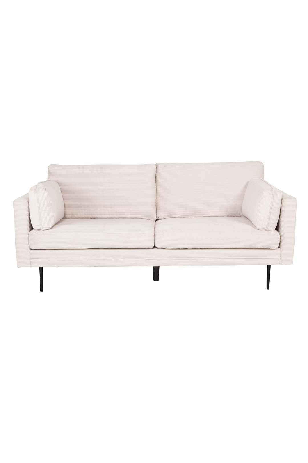 ebuy24 Sofa Boom Sofa 3 Personen Samt hell beige.