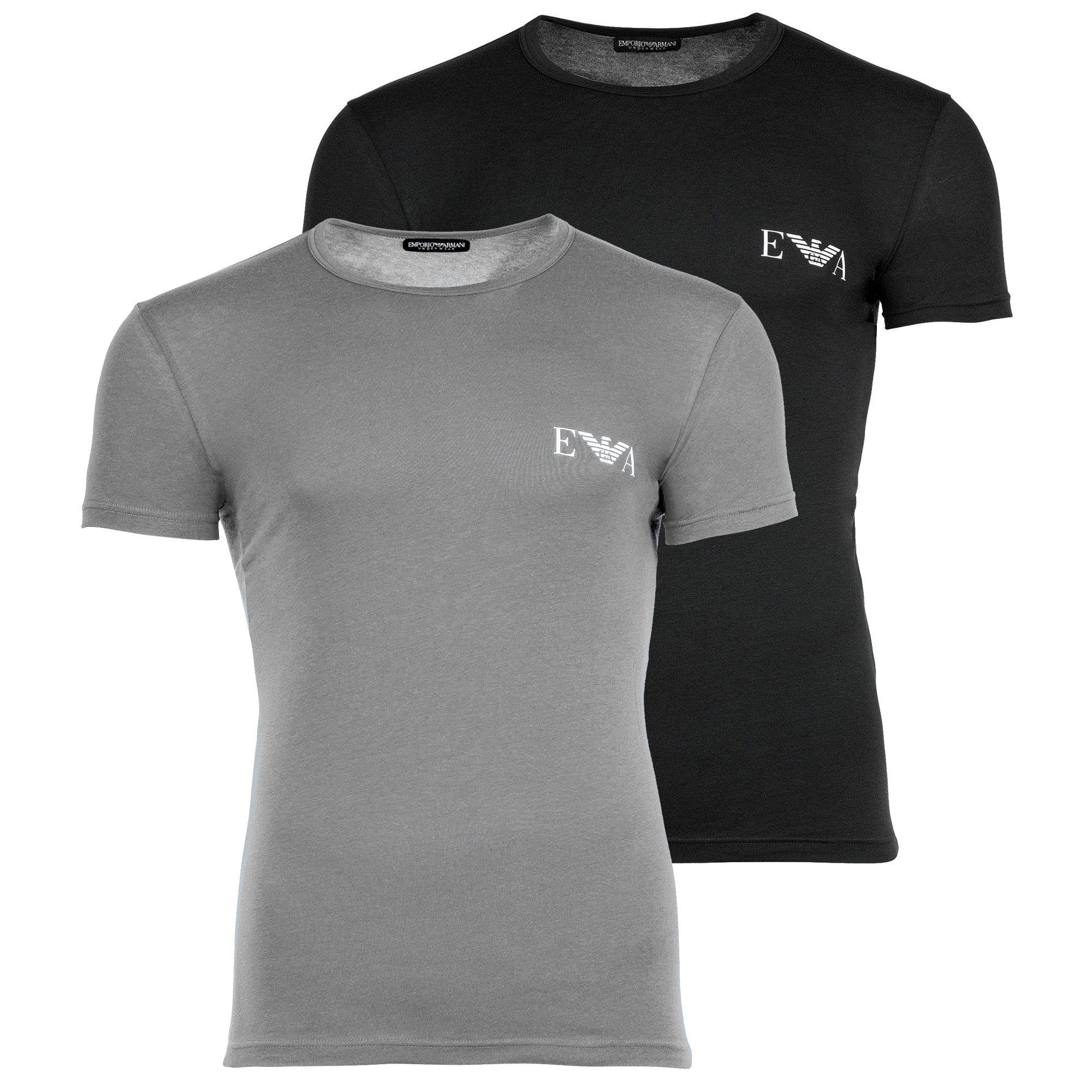 Emporio Armani T Shirt Herren T Shirt 2er Pack Bold Monogram