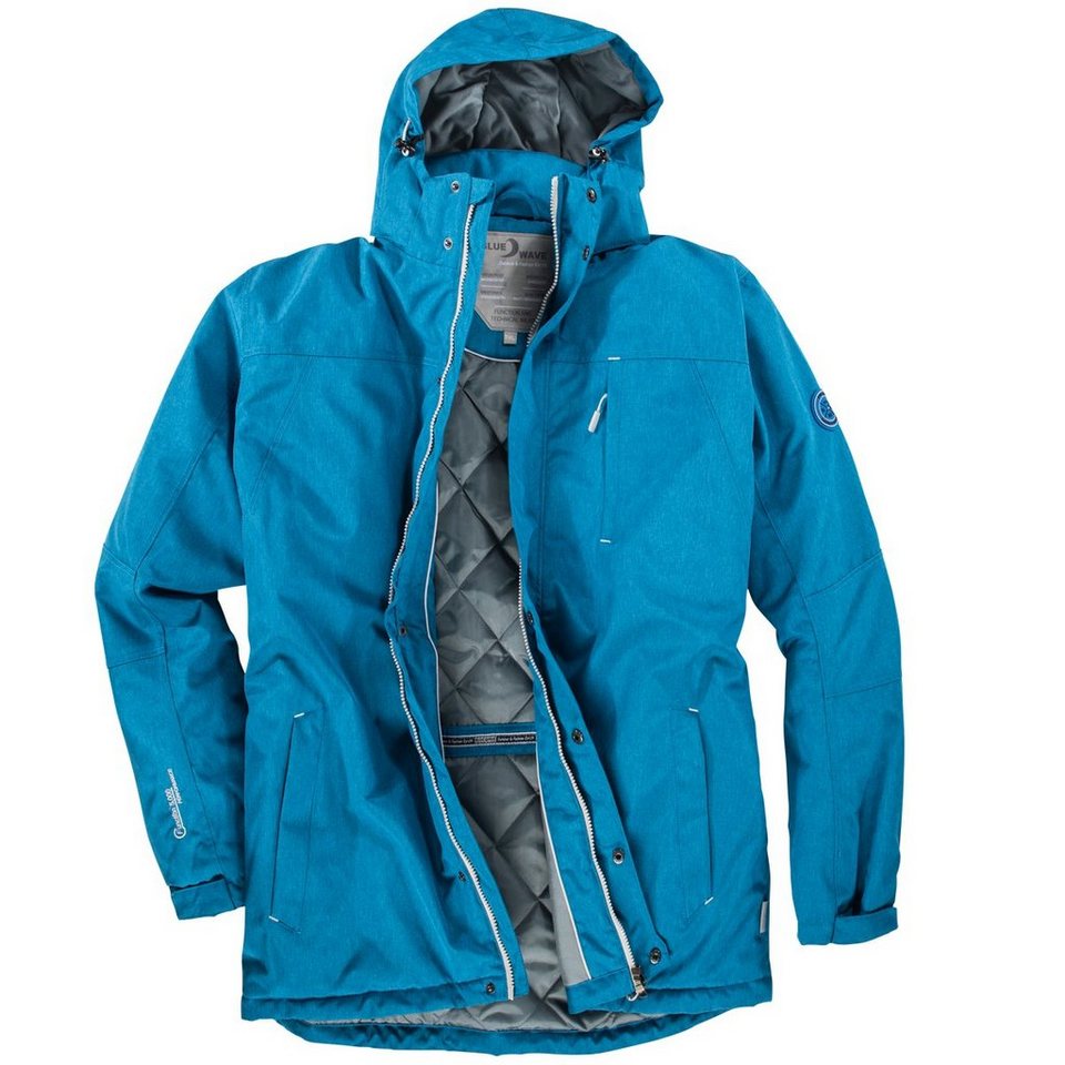 Blue Wave Funktionsjacke Große Größen Herren Funktionsjacke Cyanblau