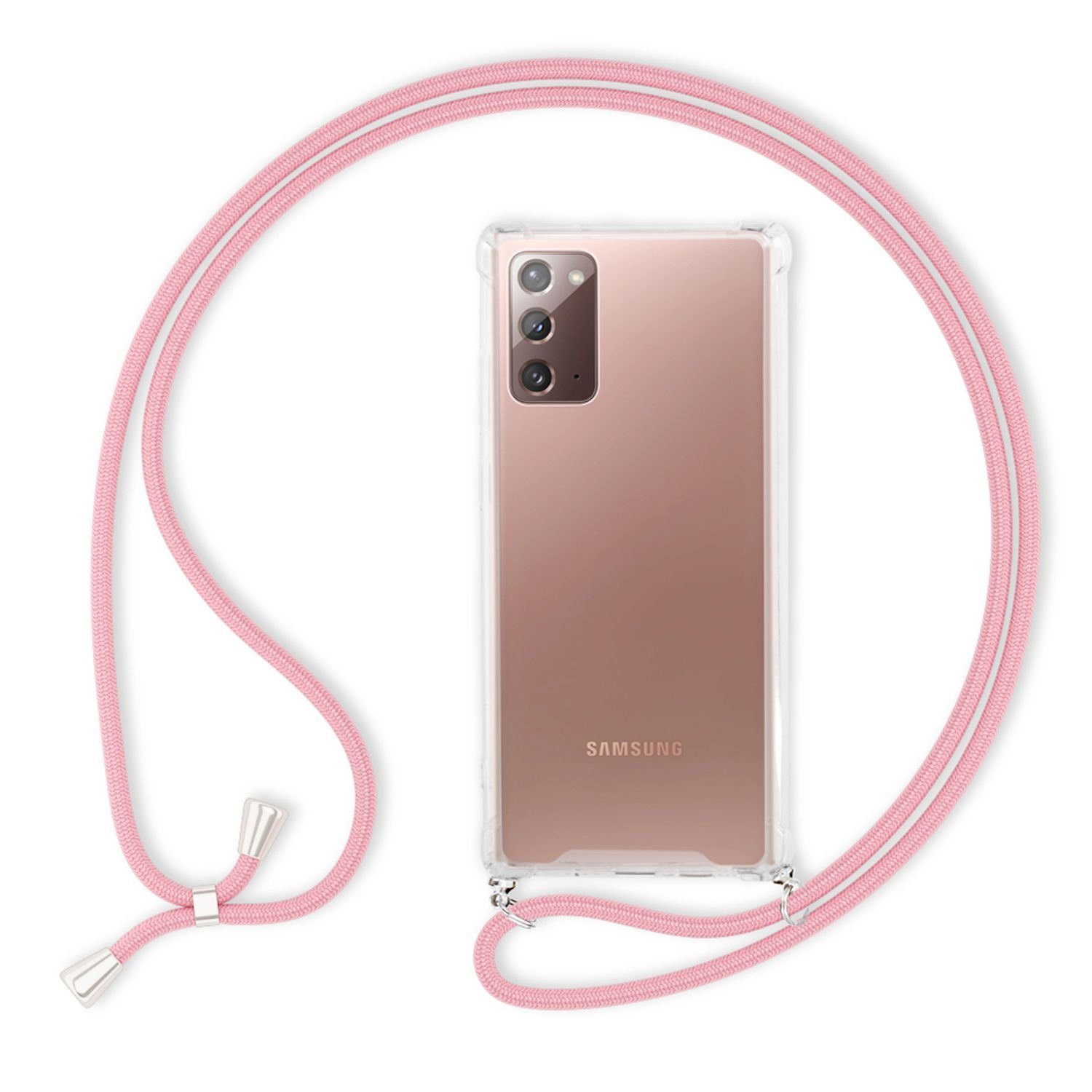 Nalia Handykette Samsung Galaxy Note 20 Klare Hybrid Hülle Mit Kette