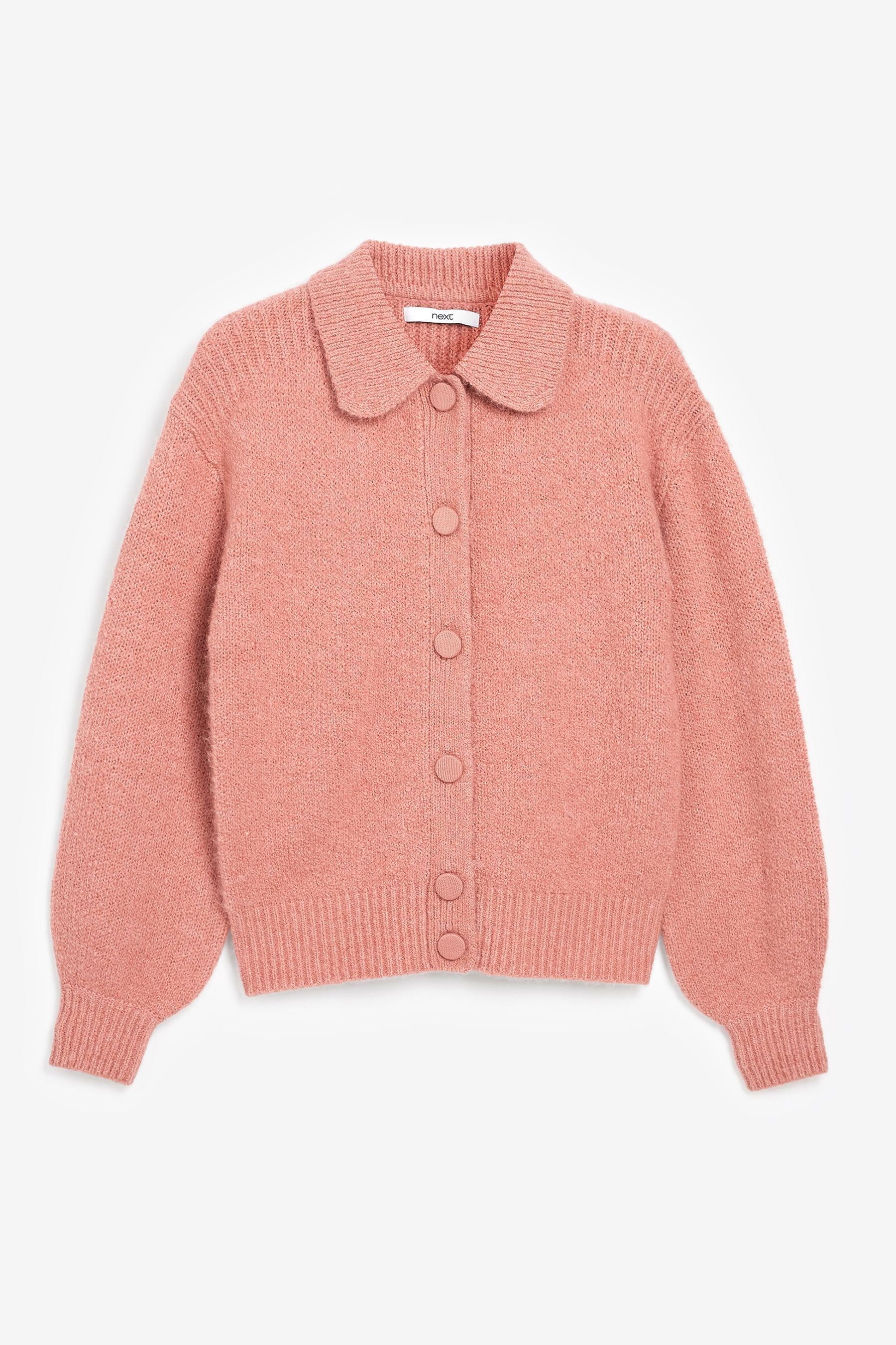 Next Strickjacke Bomber Strickjacke Mit Kragen Und Volumenärmeln 1 Tlg