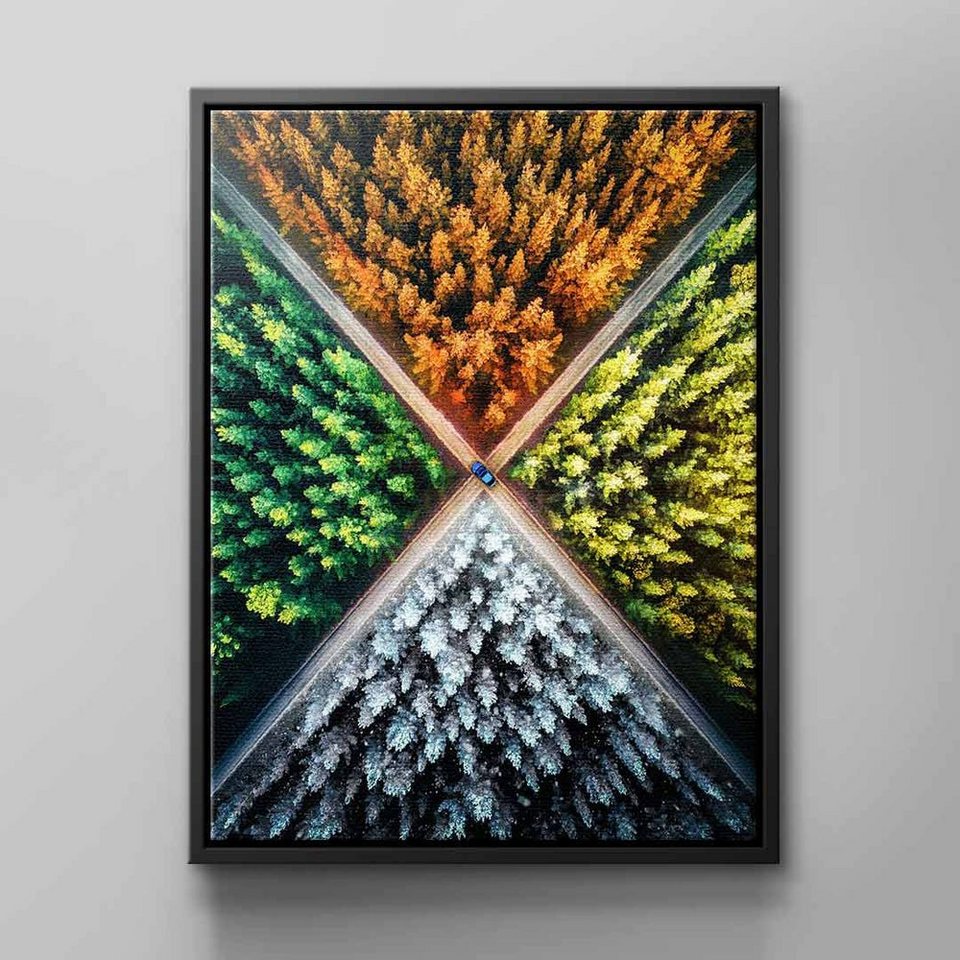 Dotcomcanvas® Leinwandbild Jahreszeiten Wandbild Mit Natur And Bäumen