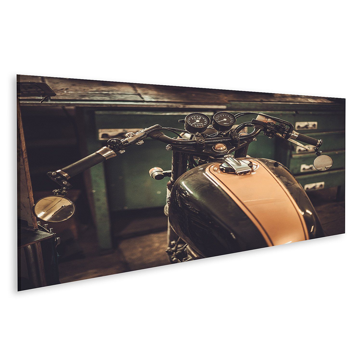 Islandburner Leinwandbild Bild Auf Leinwand Vintage Stil Café Racer