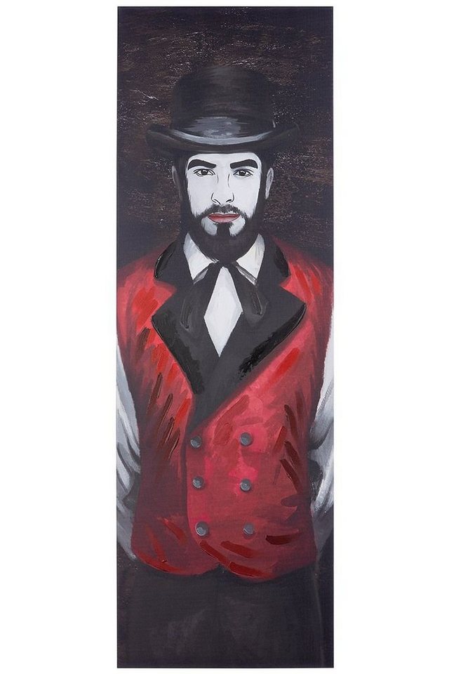 Gilde Dekoobjekt 2er Set Wand Bild Schwarzwaldmann Schwarz Rot Auf