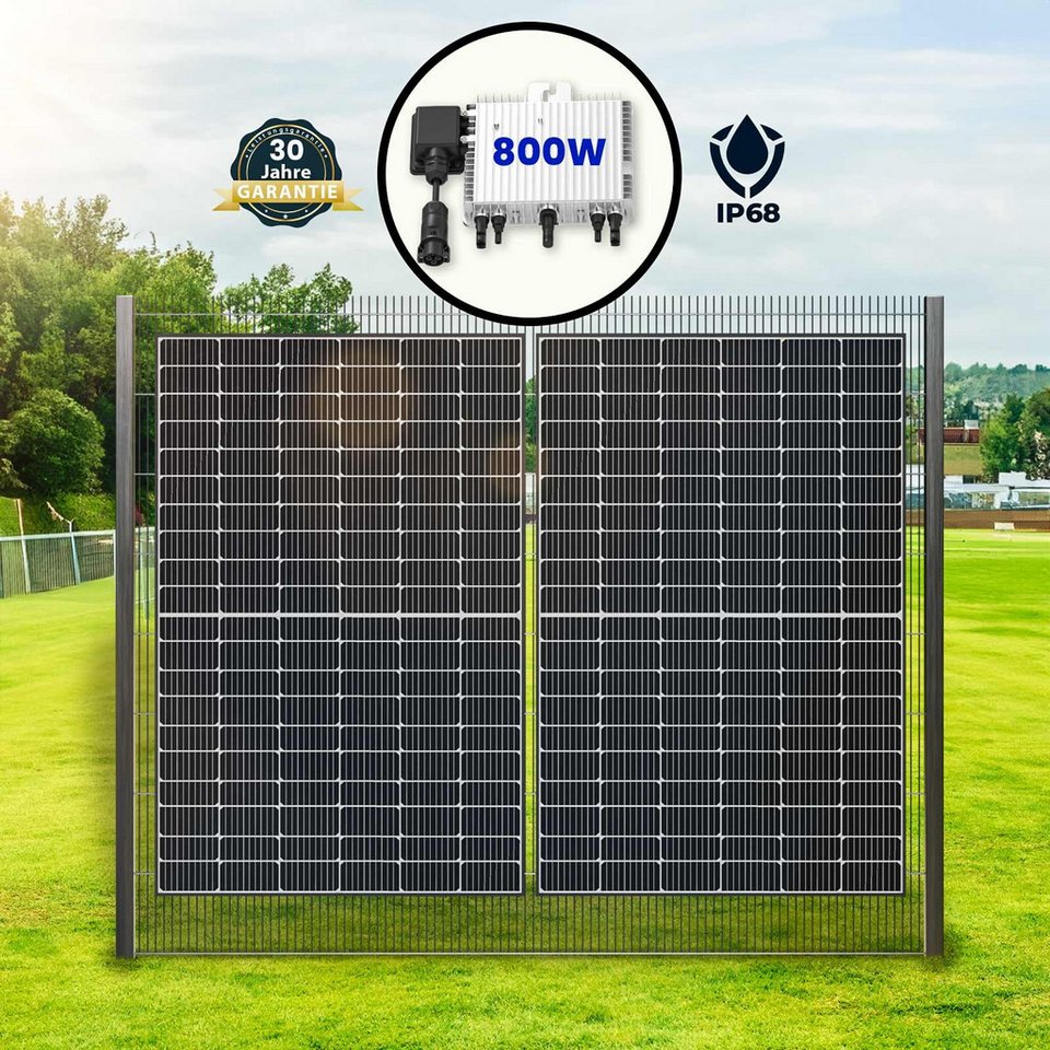 Solar Hook Etm Solaranlage 1000w Bifazial Solarzaun Set Mit Deye 800w