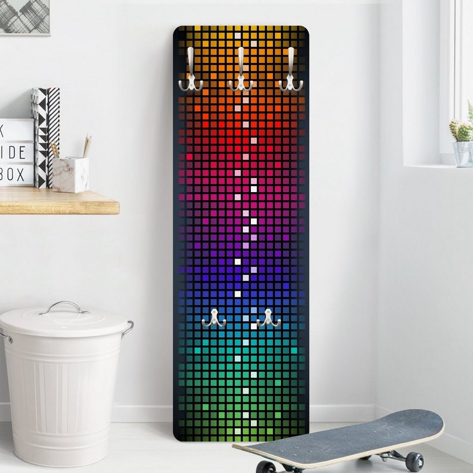 Bilderdepot24 Garderobenpaneel Design Muster Spectrum Ausgefallenes