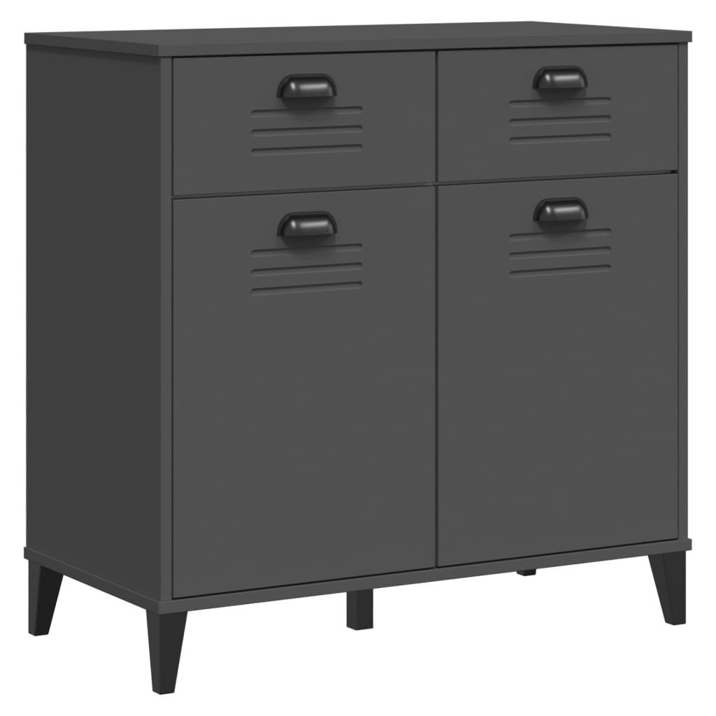 vidaXL Sideboard Sideboard VIKEN Anthrazit 80x40x80 cm Holzwerkstoff (1 St)