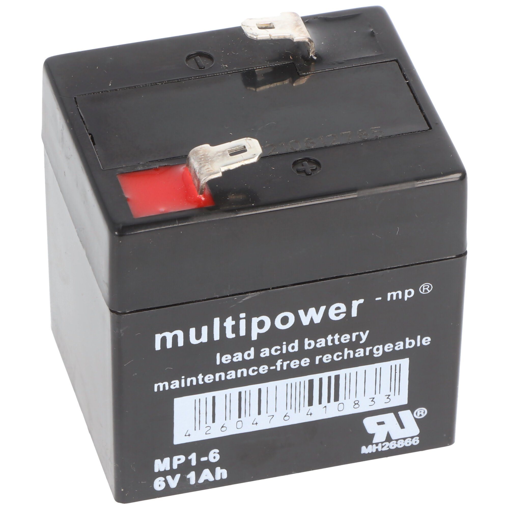 Multipower Multipower MP1-6 Akku PB Blei, 6 Volt 1000mAh, Anschluss 4,8m Bleiakkus