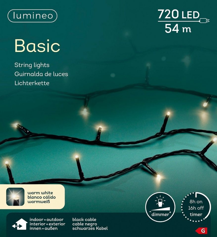 Lumineo Led Lichterkette Lumineo Lichterkette Basic 720 Led 54 M Warm