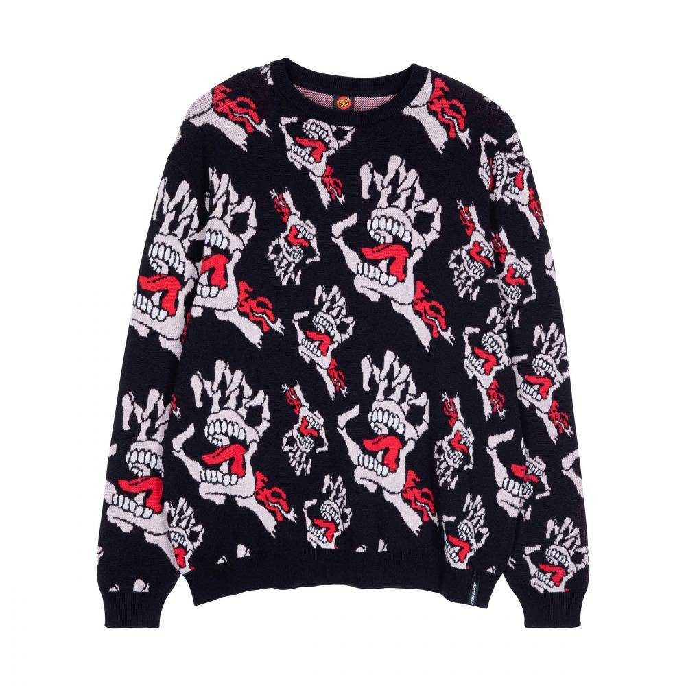 Santa Cruz Strickpullover Pullover Santa Cruz Bone Hands All Over