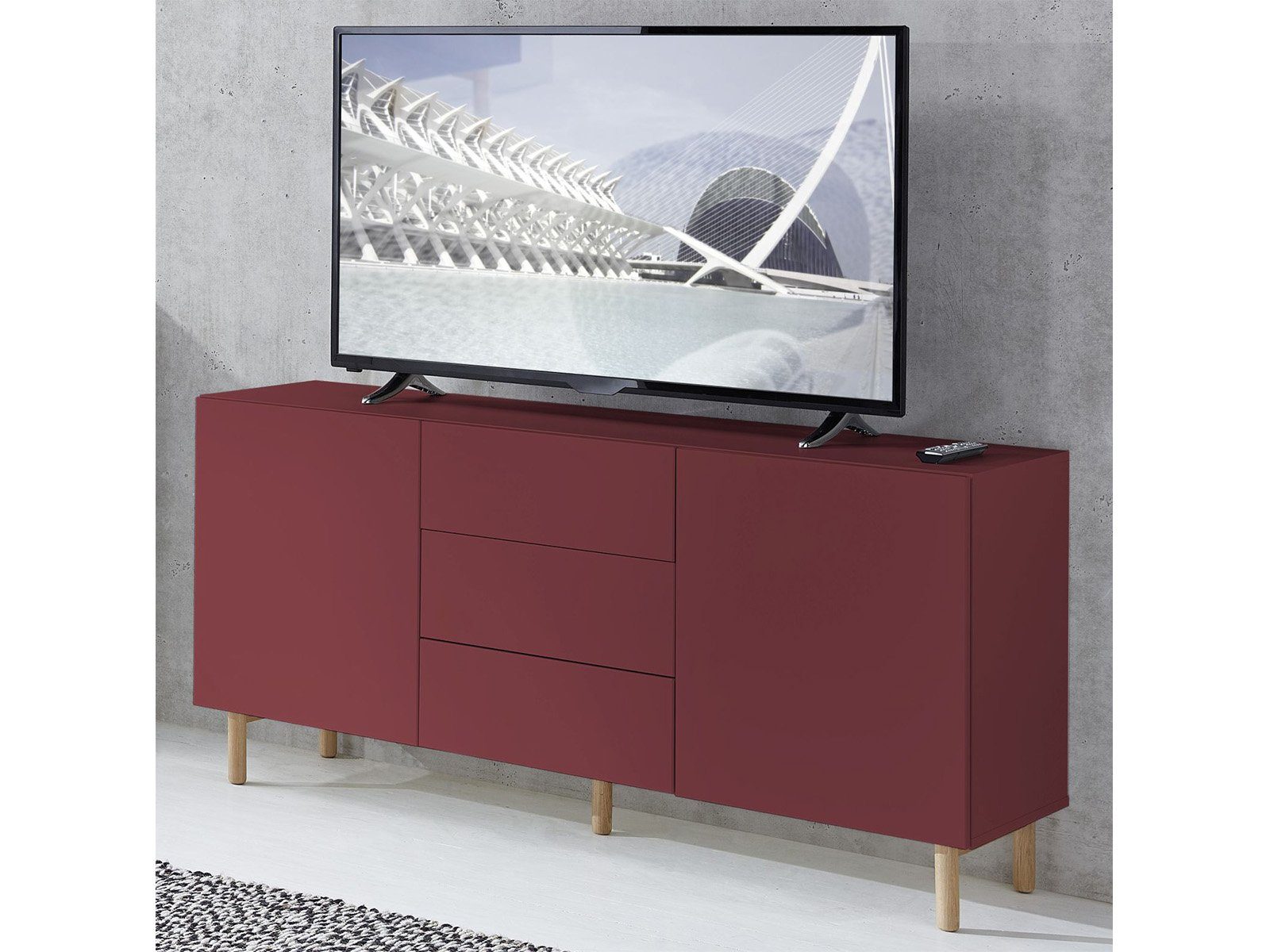 Möbelando Sideboard Redditch Modernes Sideboard Korpus Aus