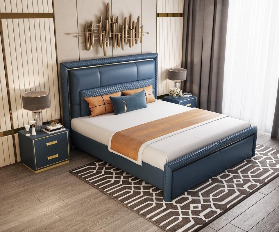Jvmoebel Schlafzimmer Set Schlafzimmer Set Bett 2x Nachttisch 3 Tlg