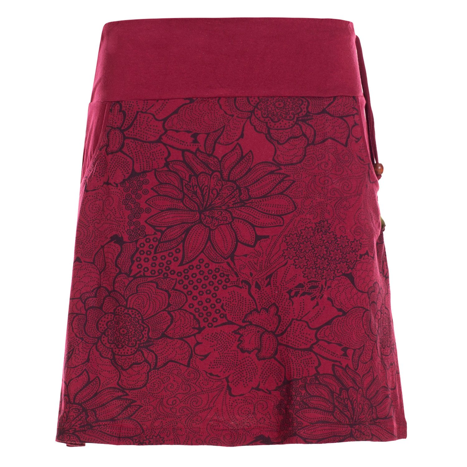 Vishes Minirock Kurzer Damen Baumwoll-Rock Mini-Rock mit Blumen-Spitze ...