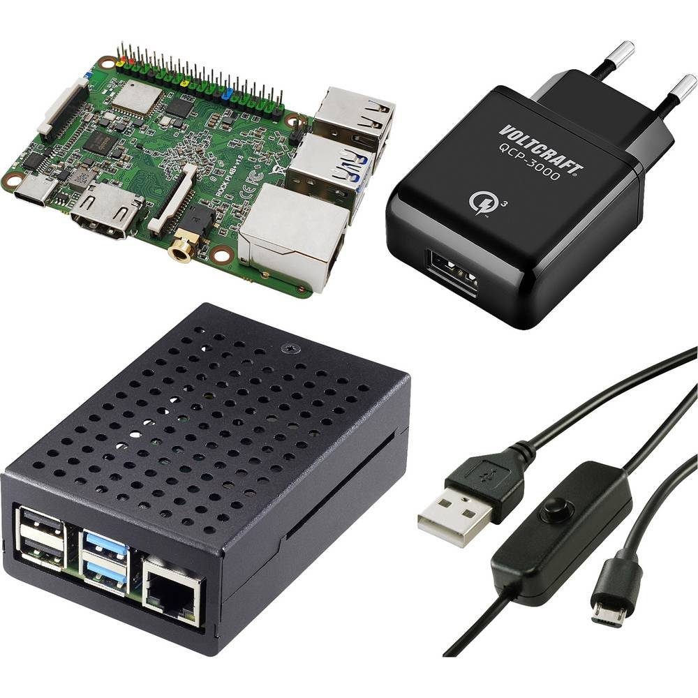 TRU COMPONENTS Rock 4 B+ (4 GB Barebone-PC, Arbeitsspeicher: 4 GB RAM ...